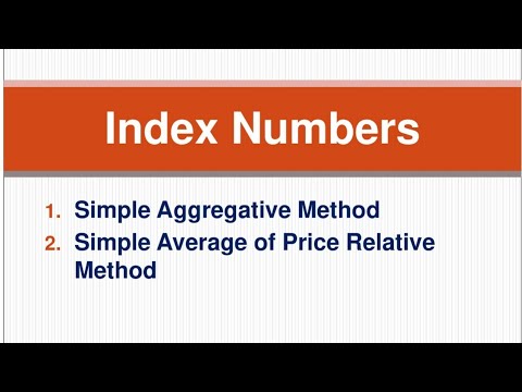 Price Index Number I Simple Aggregative Method I Simple Average Of Price Relative Method - YouTube