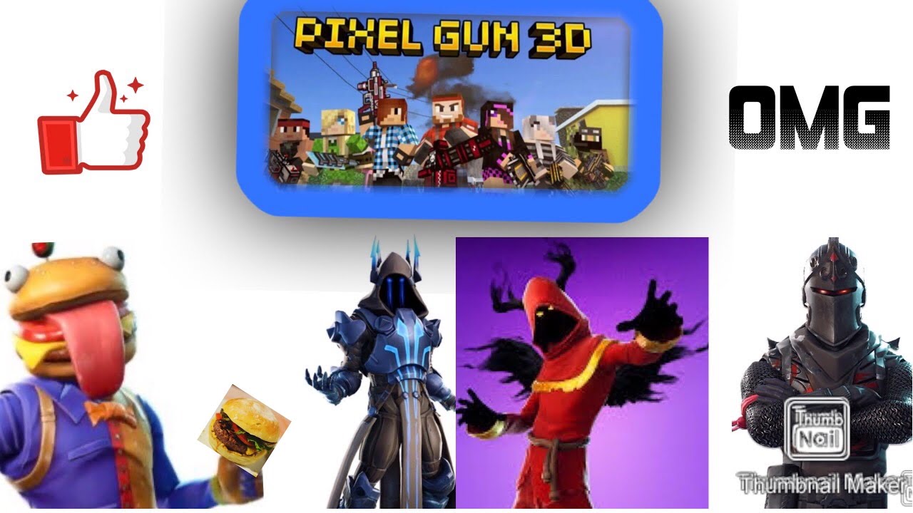 All my fortnite skins in pixel gun3D - YouTube