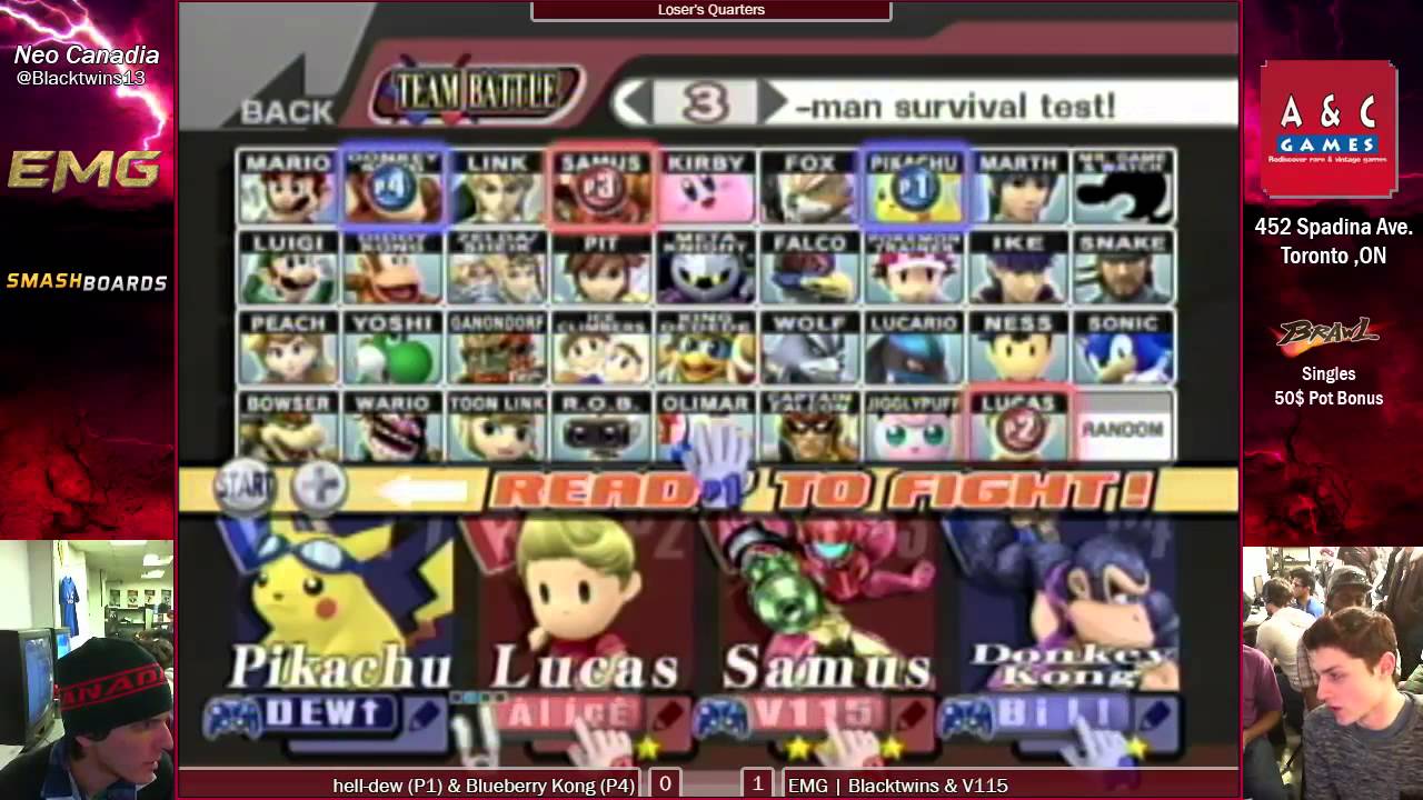 V115&EMG|Blacktwins13 vs Blueberry Kong&hell-dew - NC5 Brawl Doubles ...