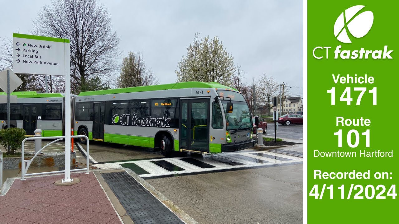 Bus Ride | CTfastrak #1471 on the 101 Inbound - YouTube