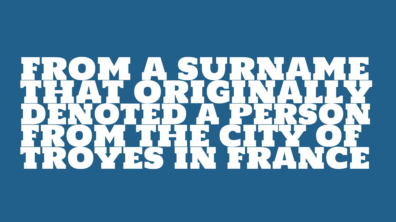 What does the name Troy mean? - YouTube