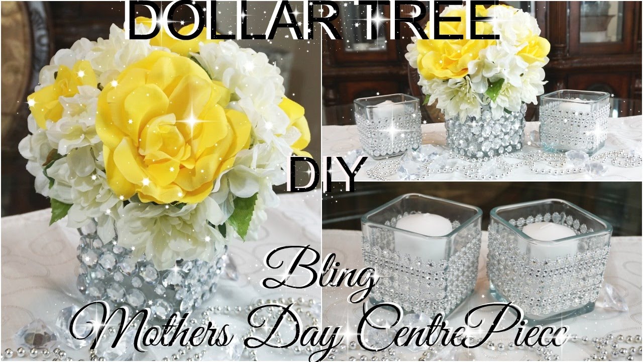 DIY DOLLAR TREE BLING MOTHERS DAY CENTREPIECE PART 3 PETALISBLESS 🌹 ...