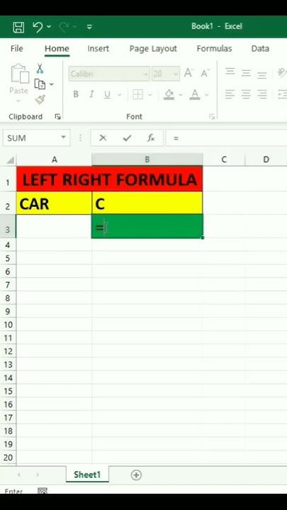 Left and Right Formula In Excel | #excel #excelshortcuts #exceltips # ...