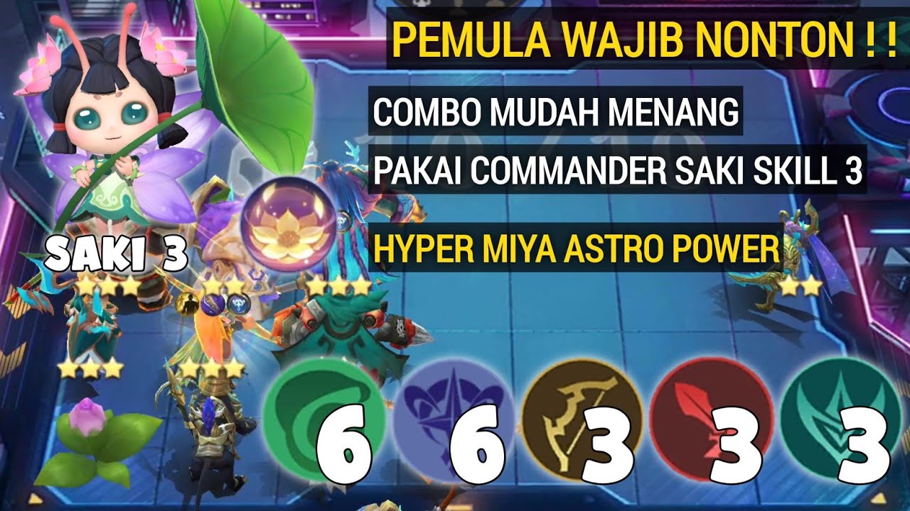 NEW GAMEPLAY SAKI 3 | COMBO MUDAH MENANG PAKAI COMMANDER SAKI SKILL 3 ...