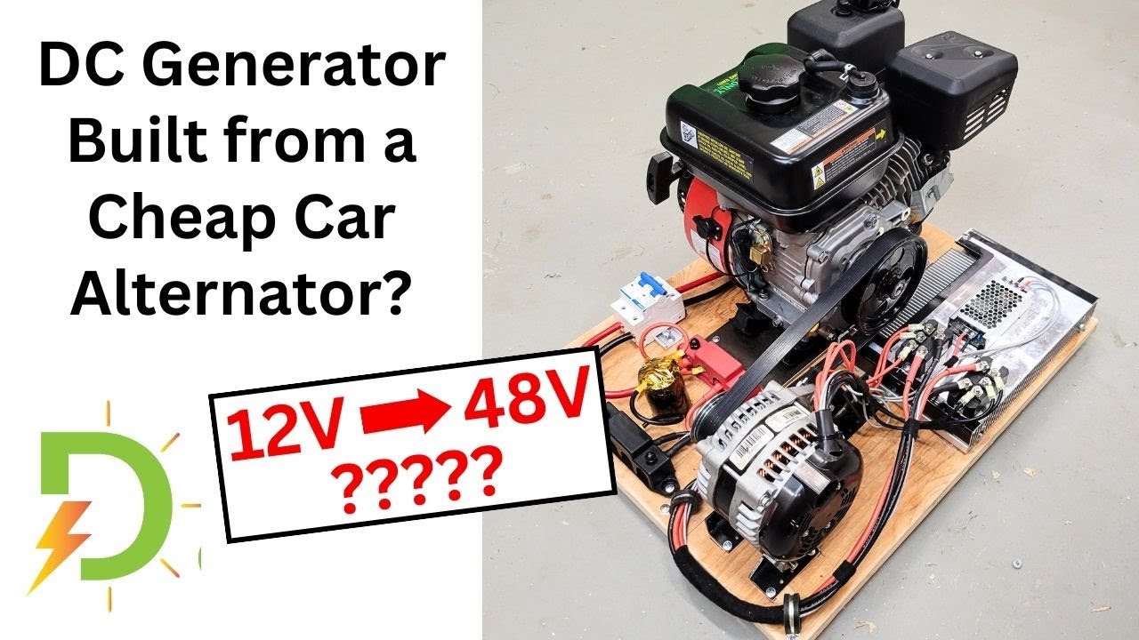 The AlternatorGenerator, First Attempt. 48V Battery Charging - YouTube