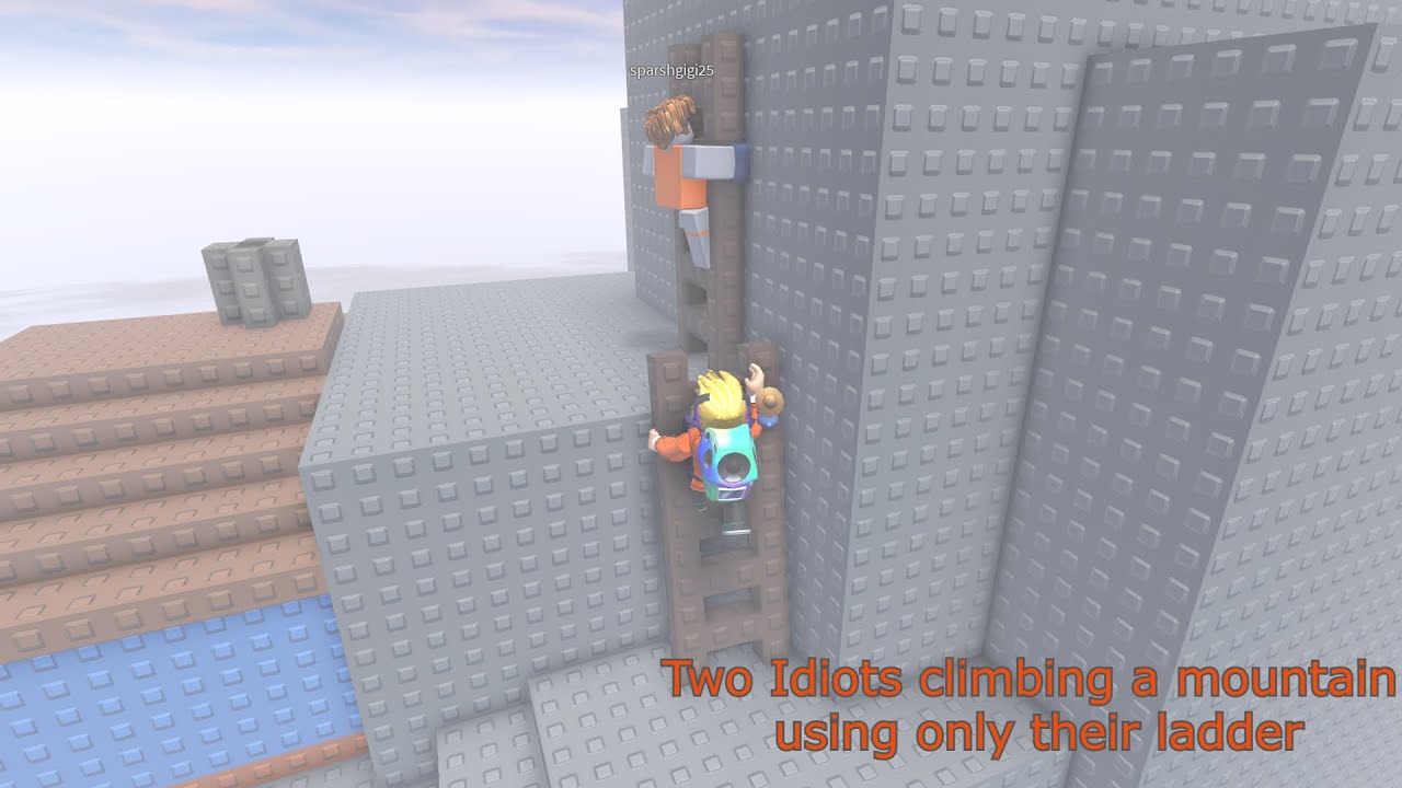 Two idiots climbing a giant mountain using only ladders| Steep Steps ...