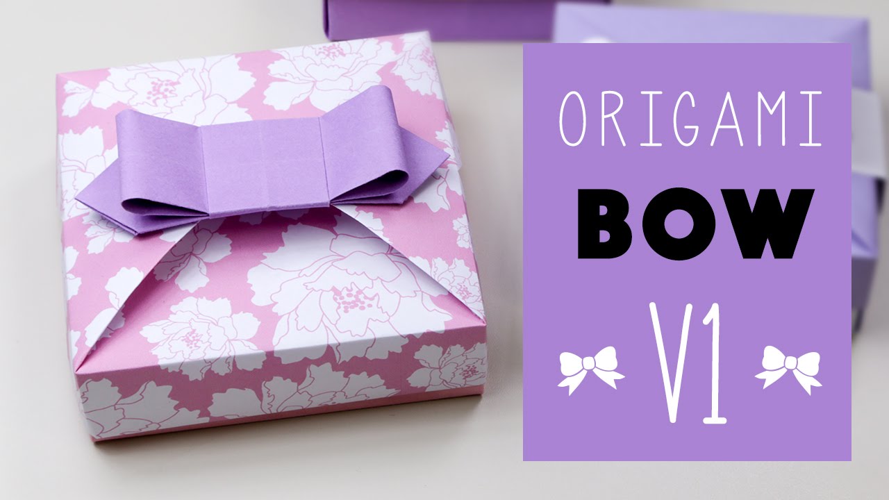 Origami Bow V1 for Mix & Match Gift Box - Paper Kawaii - YouTube