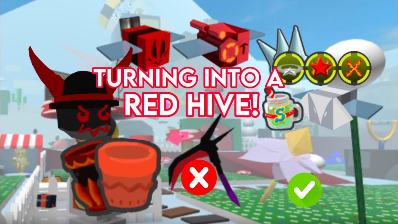 Switching to a Red Hive in Bee Swarm Simulator - YouTube
