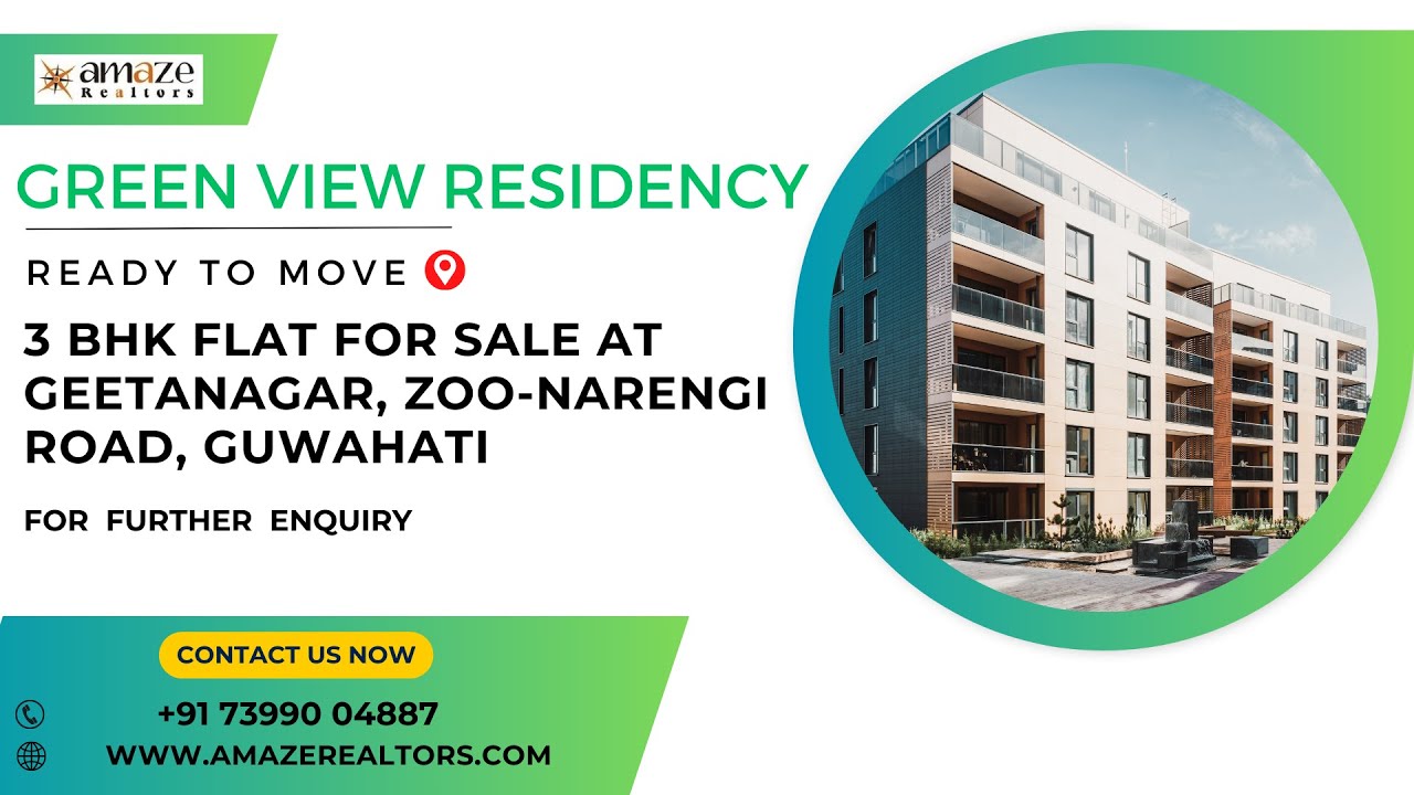 Ready to move 3 BHK flat for sale in Green View Residency at Geetanagar ...