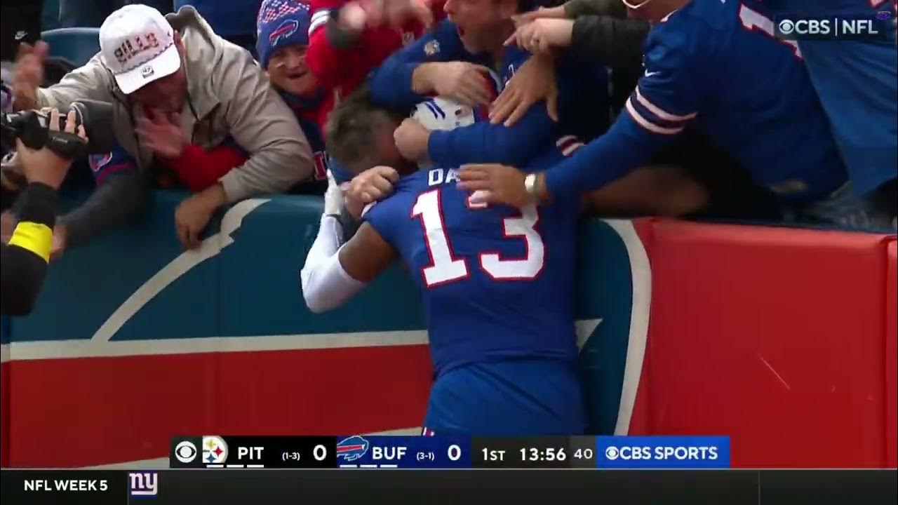 Gabe Davis 98 YARD TOUCHDOWN to start the game - YouTube