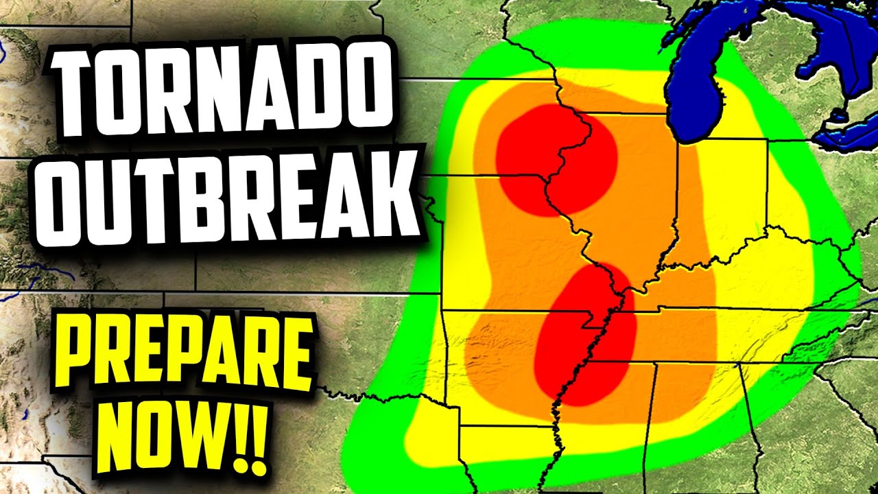 Huge TORNADO OUTBREAK Tomorrow, 80MPH+ WINDS, Baseball Size Hail ...