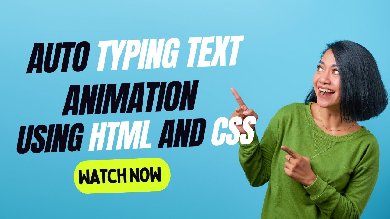 Create Auto Typing Text Animation Using html and CSS - YouTube
