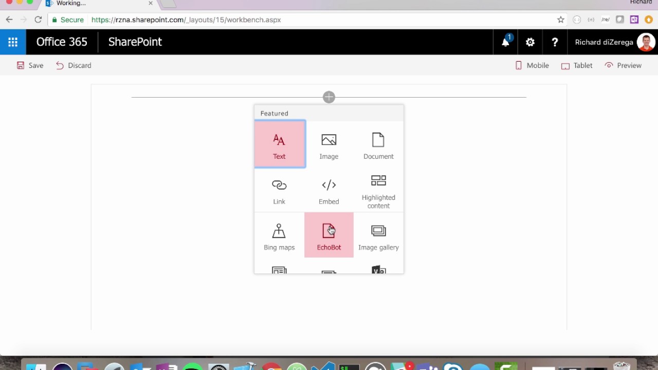 SharePoint Framework and Contextual Bots via Back Channel - YouTube