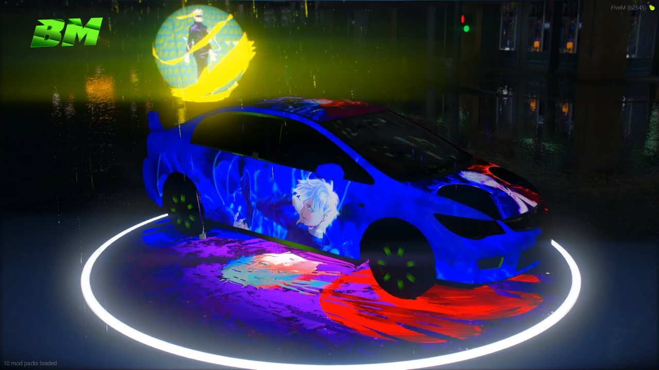 Honda Civic Satoru Gojo Edition | Animated + Glow + 3D | Bm Animated ...