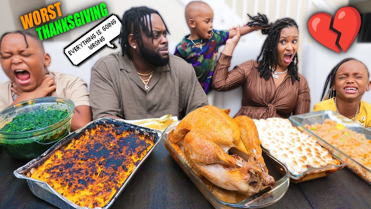 WORST THANKSGIVING MUKBANG (TURKEY, SWEET POTATO CASSEROLE, CREAMED ...