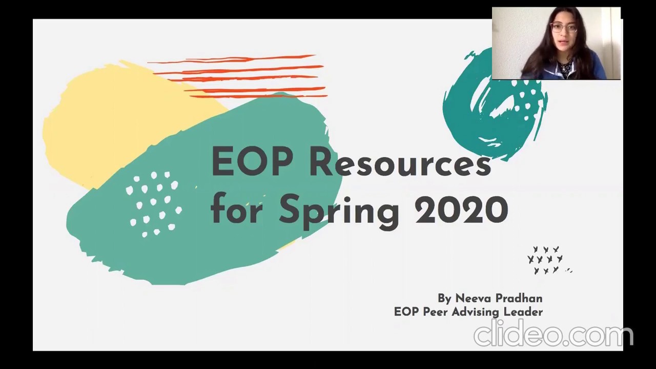EOP Resources for Spring 2020 - YouTube