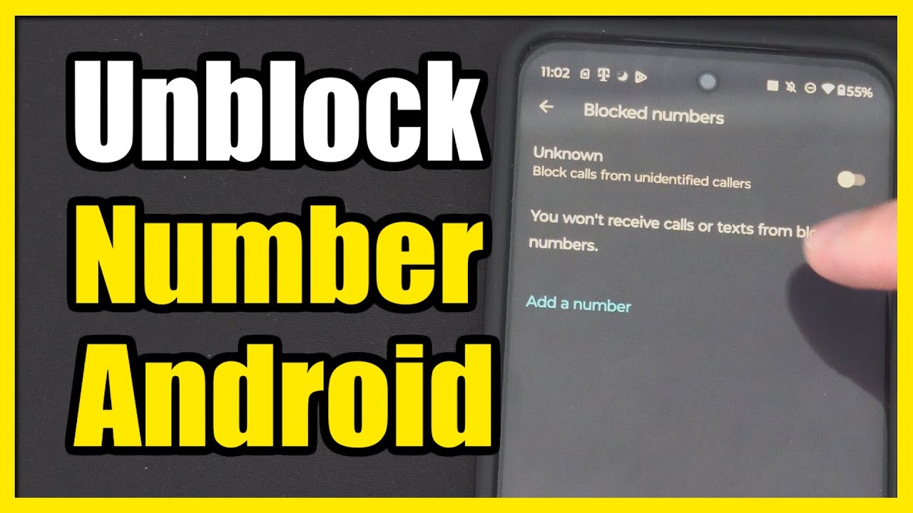 How to Unblock a Number on your Android Phone (Settings Tutorial) - YouTube