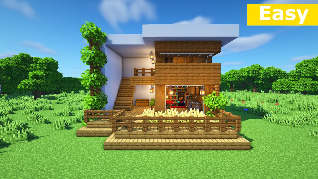 Cómo construir una Casa de Supervivencia en Minecraft - YouTube