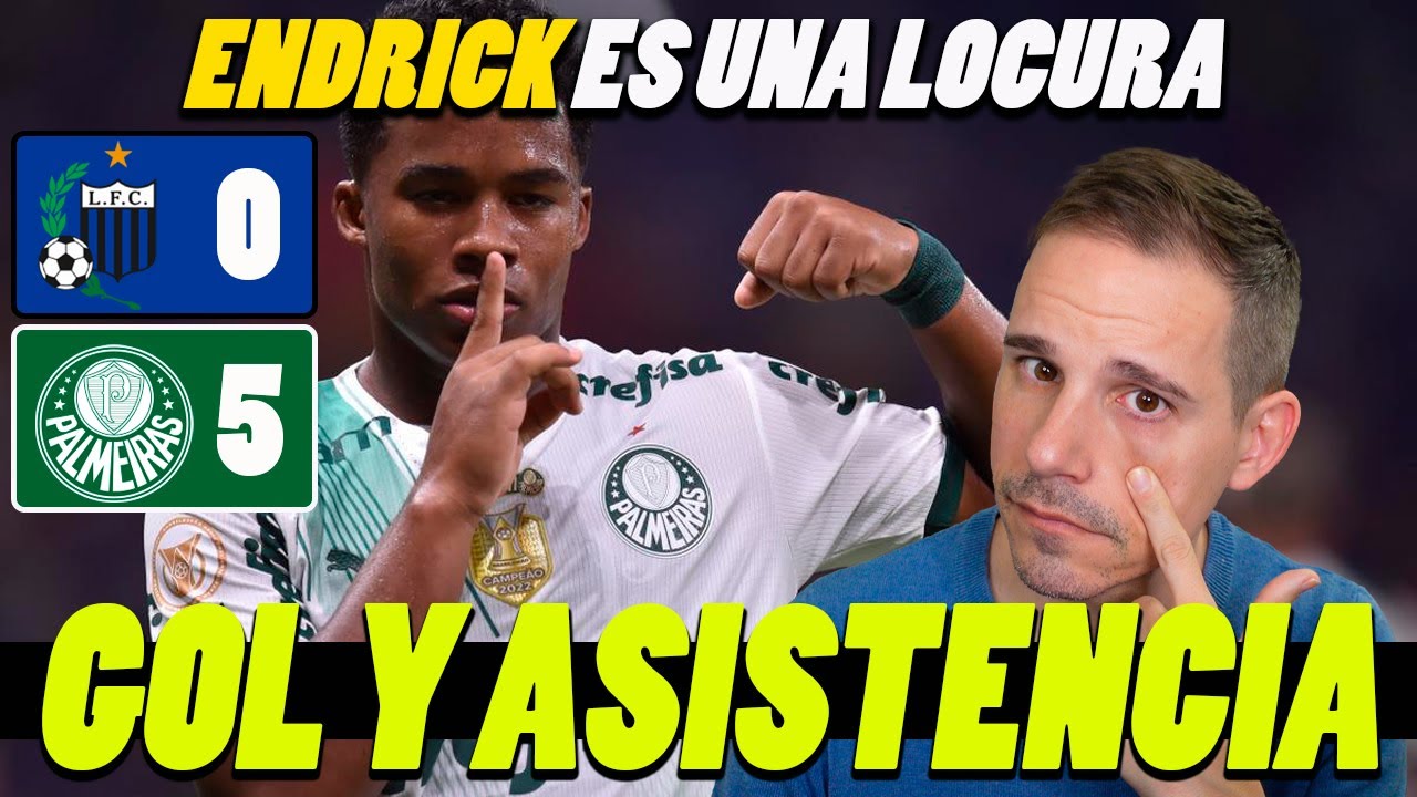 REACCIONO AL GOL Y ASISTENCIA DE ENDRICK CONTRA LIVERPOOL EN LA ...