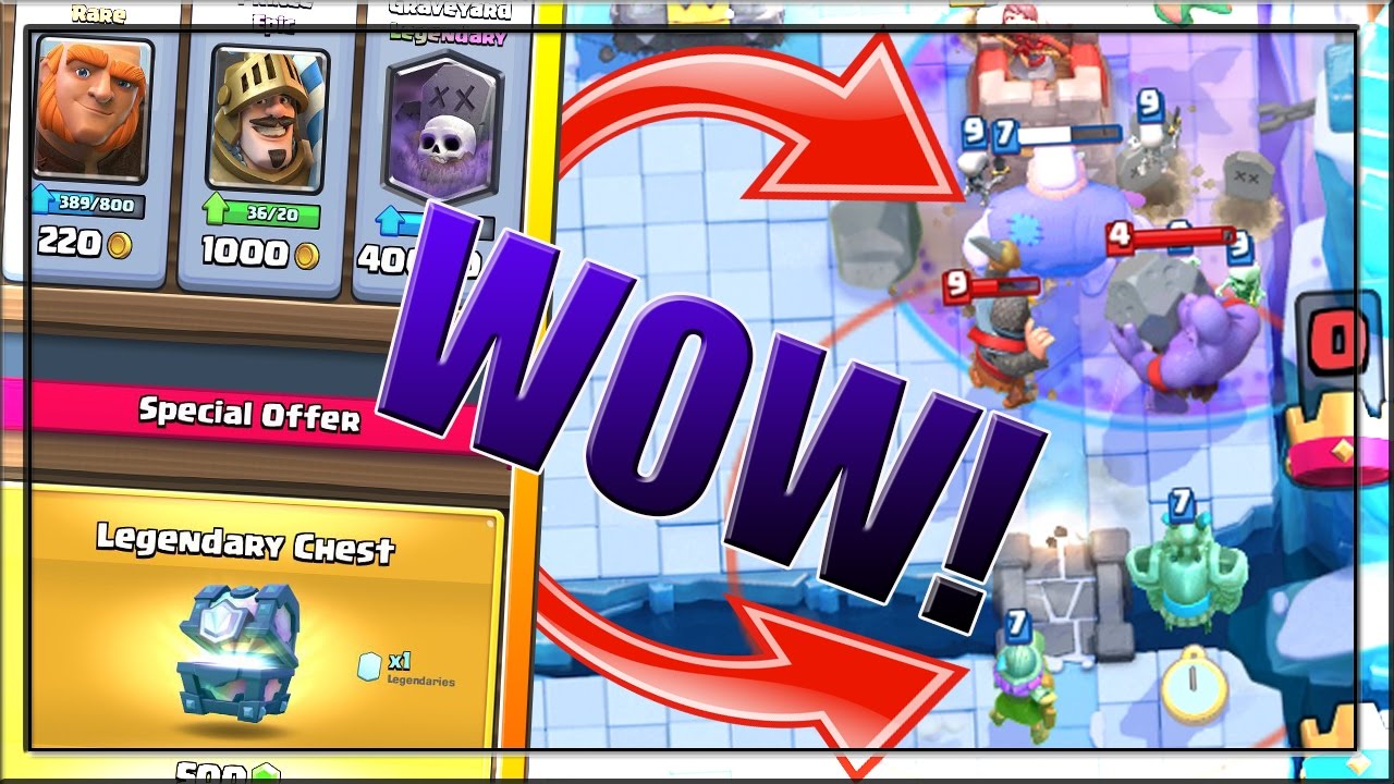 BEST GRAVEYARD GIANT DECK IN CLASH ROYALE Opening Legendary Chest and ...