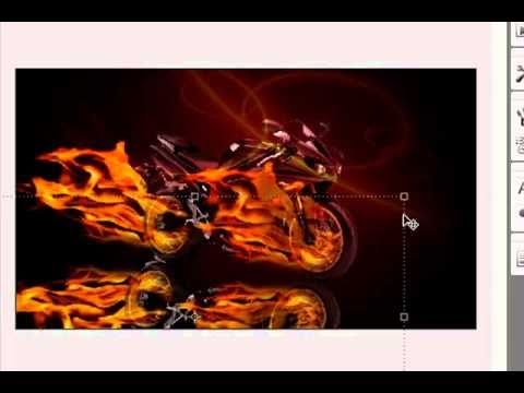 Photoshop - Moto en llamas - part 2 - YouTube