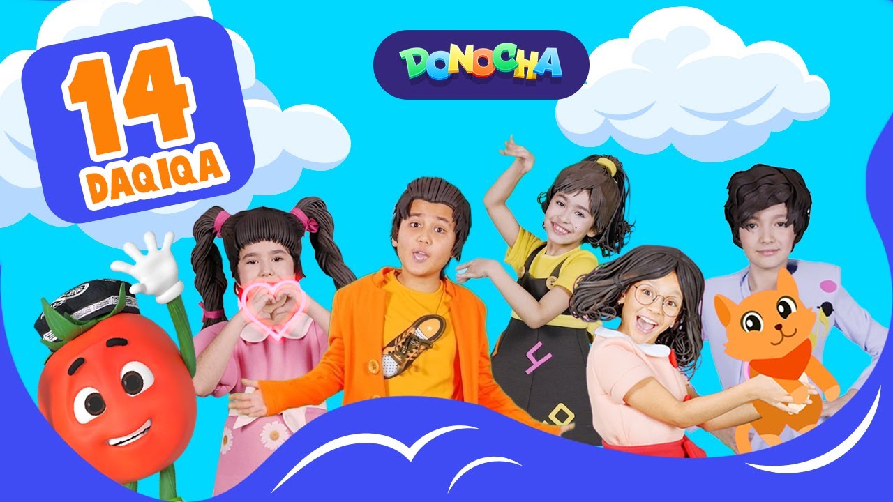Donocha - bolalar uchun o‘zbek tilida Do'ppi Pomidor bilan qo‘shiqlar | 14 минут детских песен ...