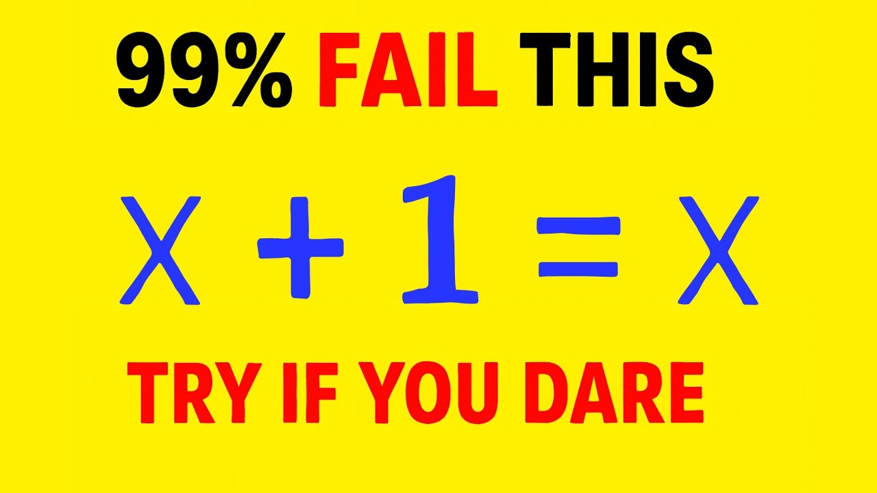 How to solve the most hardest equation in the world || x+1=x - YouTube