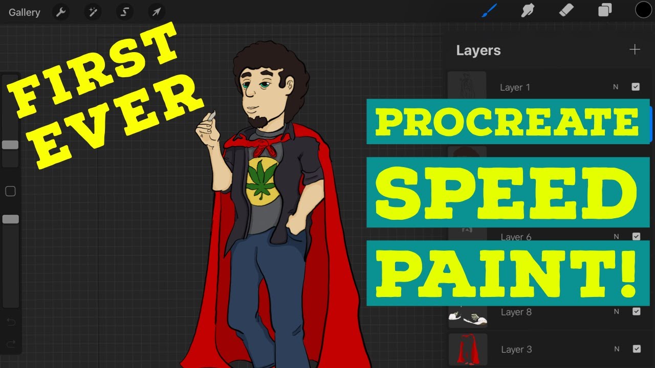 First Ever Procreate Speed Paint - YouTube