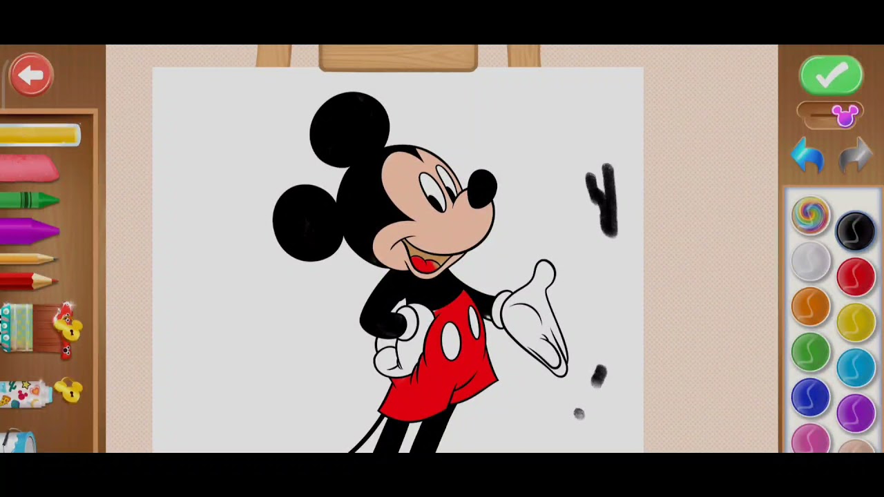 Colouring Mickey and Minnie mouse YAY!! - YouTube