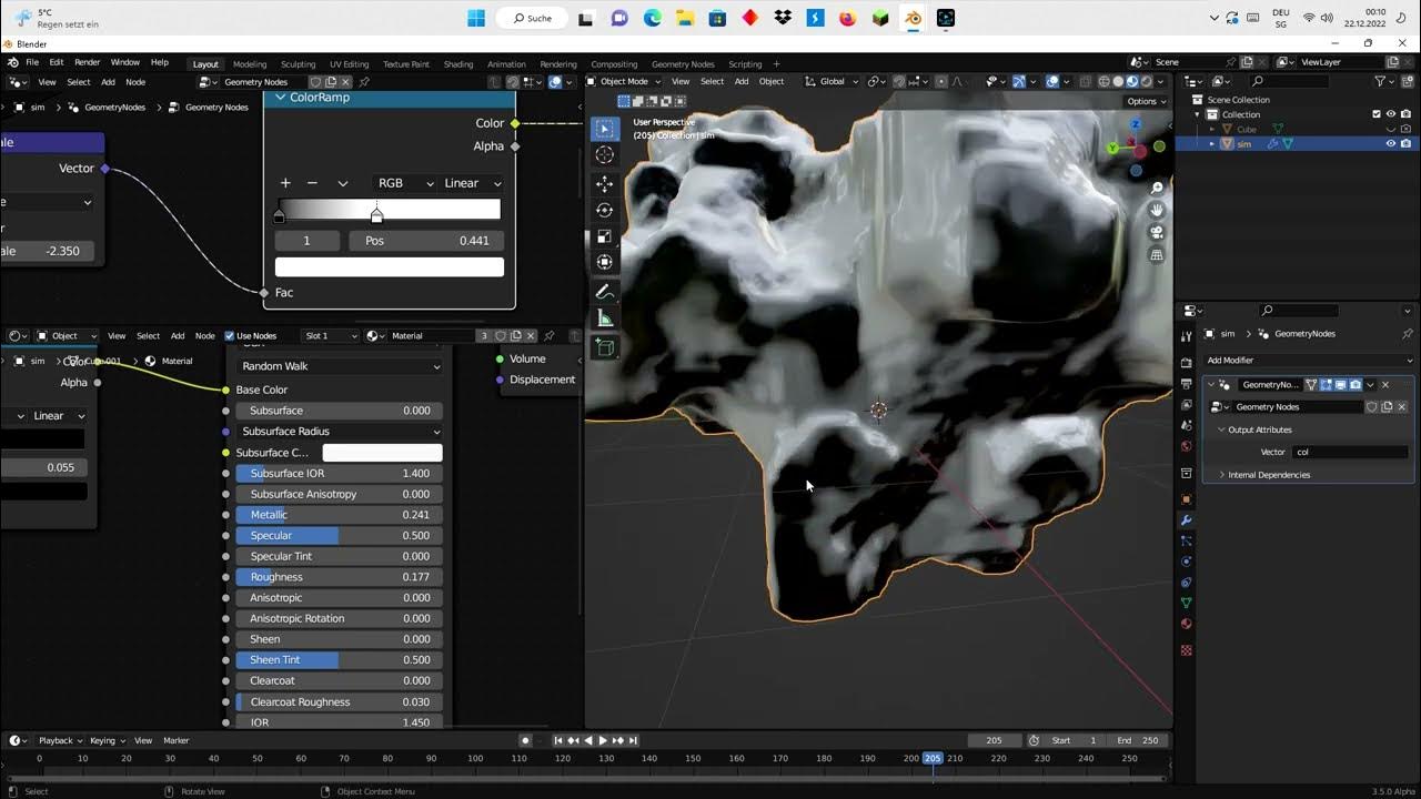 Blender 3.5 - simulation nodes - volumetric growth - YouTube