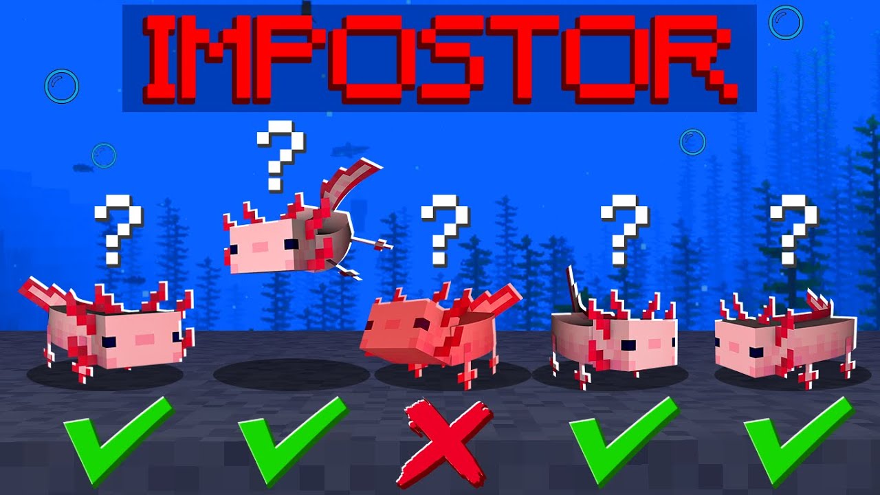 Minecraft IMPOSTOR versão Axolote - YouTube