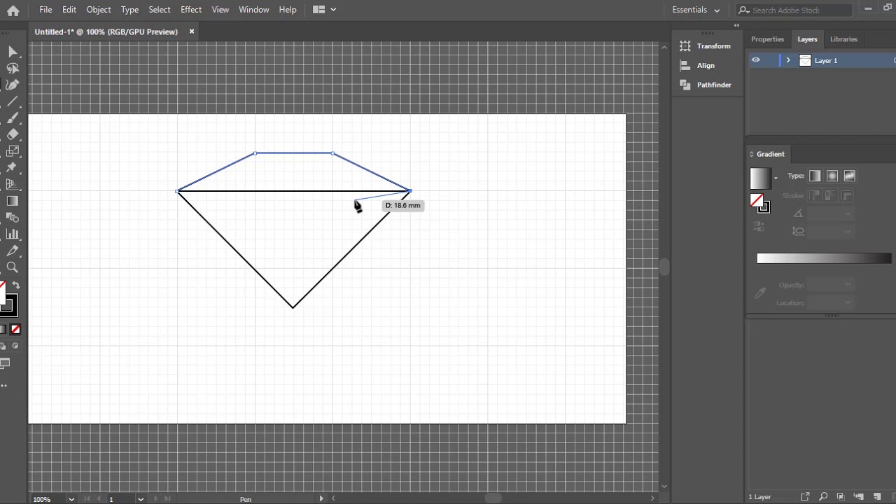 How to make a Diamond in Adobe Illustrator - YouTube