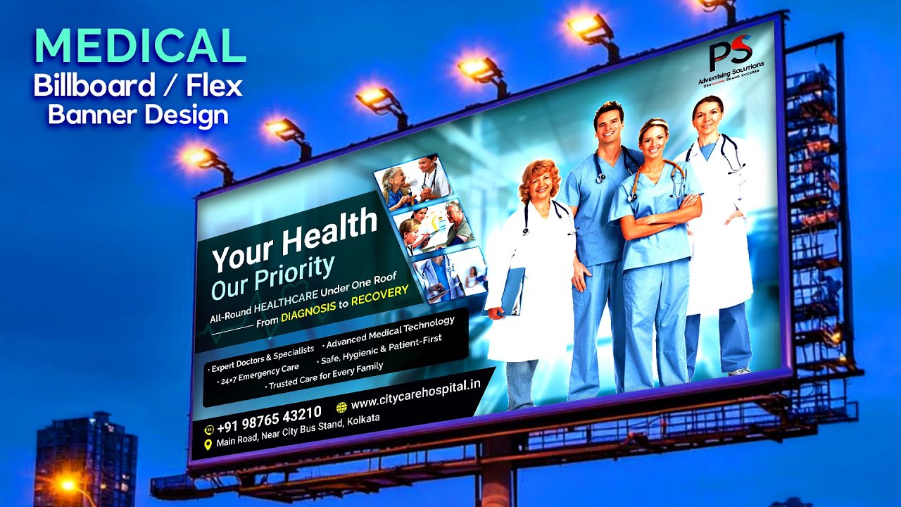 Medical Billboard Banner Design | Flex Banner Design | Outdoor ...