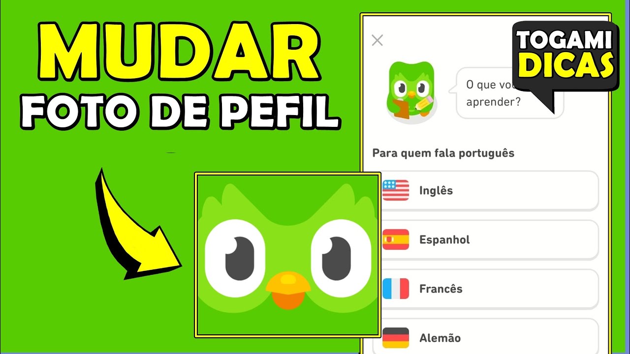 Como mudar a foto de PERFIL do Duolingo ? - YouTube
