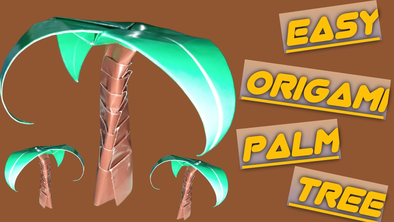 Easy Origami Palm Tree - Easy Origami 3D Palm Tree For Beginner - YouTube