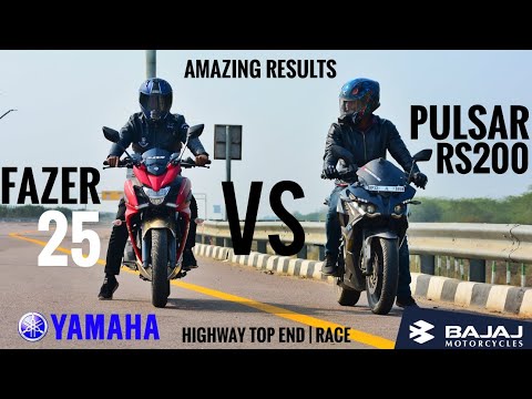 Pulsar RS200 Vs Yamaha Fazer 25 Long Race | Highway Top End | Amazing Results