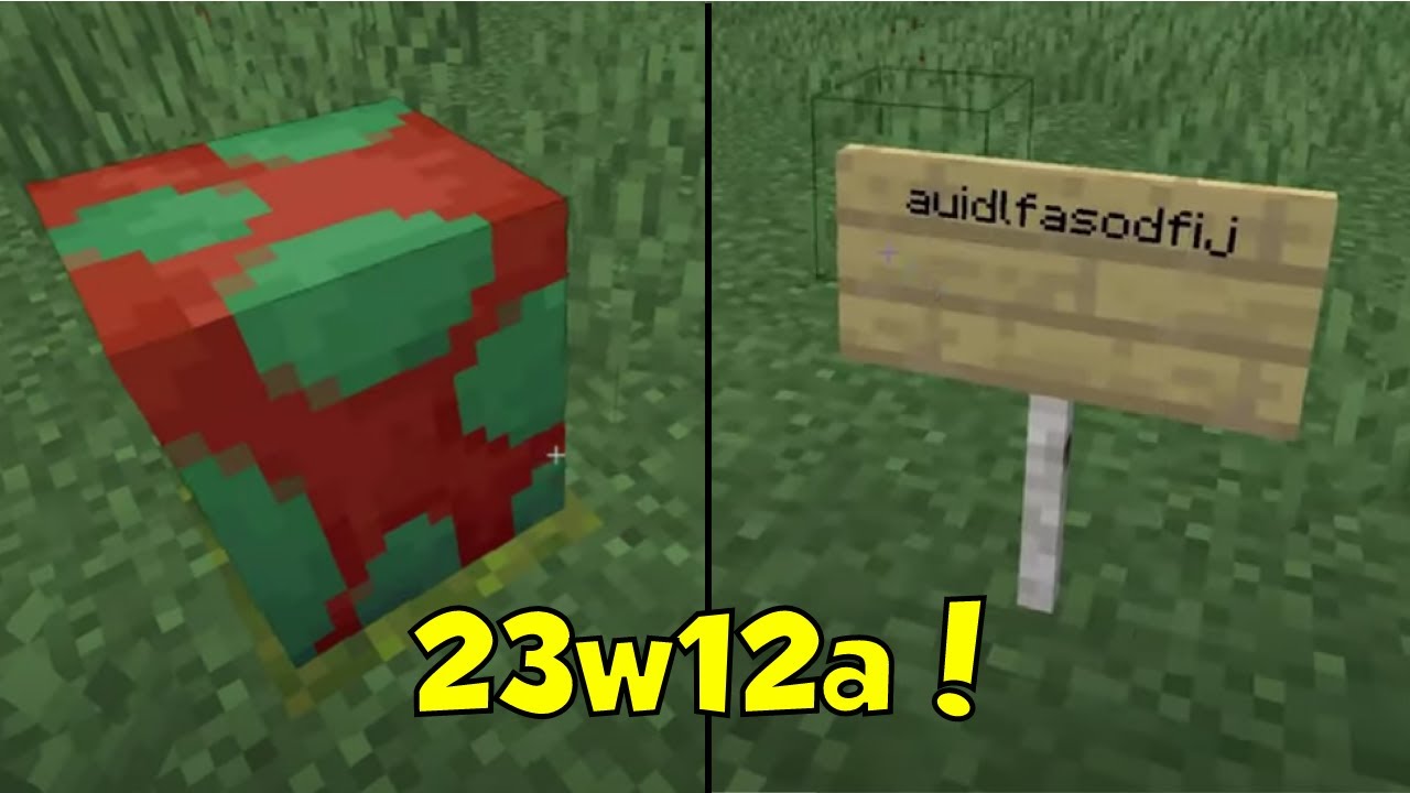 Sniffer Egg & Sign Editing! | Minecraft Snapshot 23w12a - YouTube