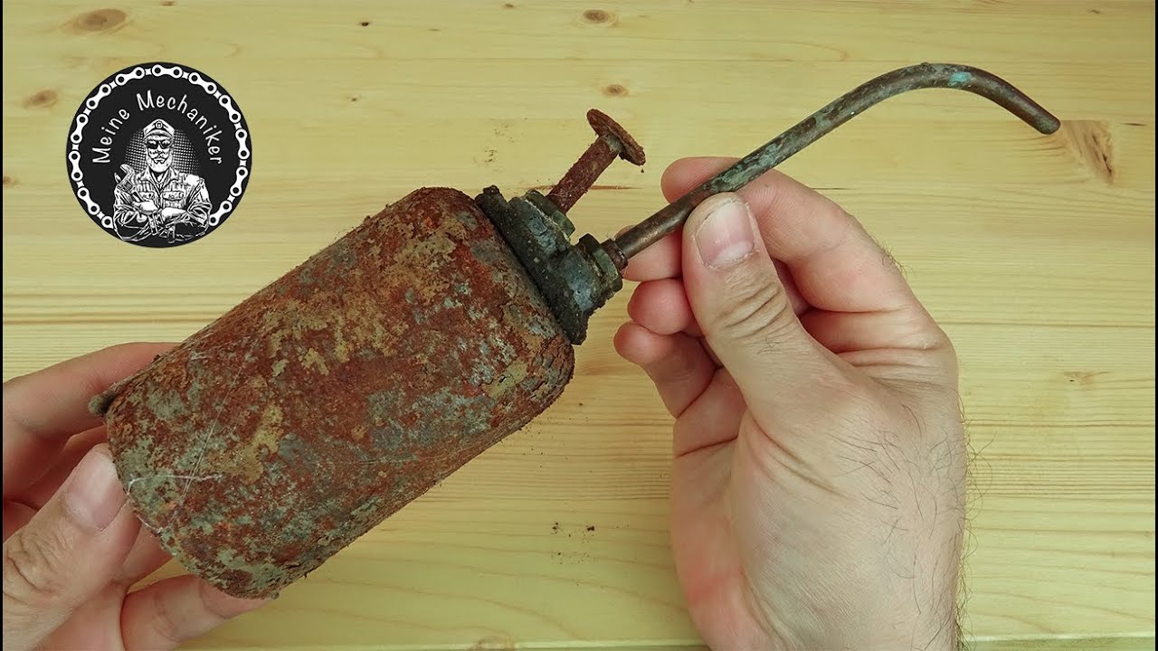 1950s French Oil Can Restoration - Perfect Restoration - YouTube