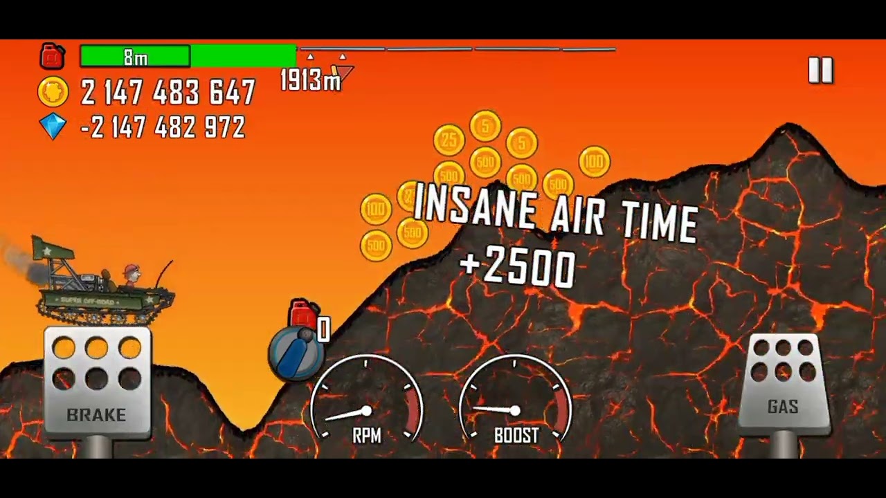 Hill climb racing _super off-road on volcano 11111m🥵 - YouTube