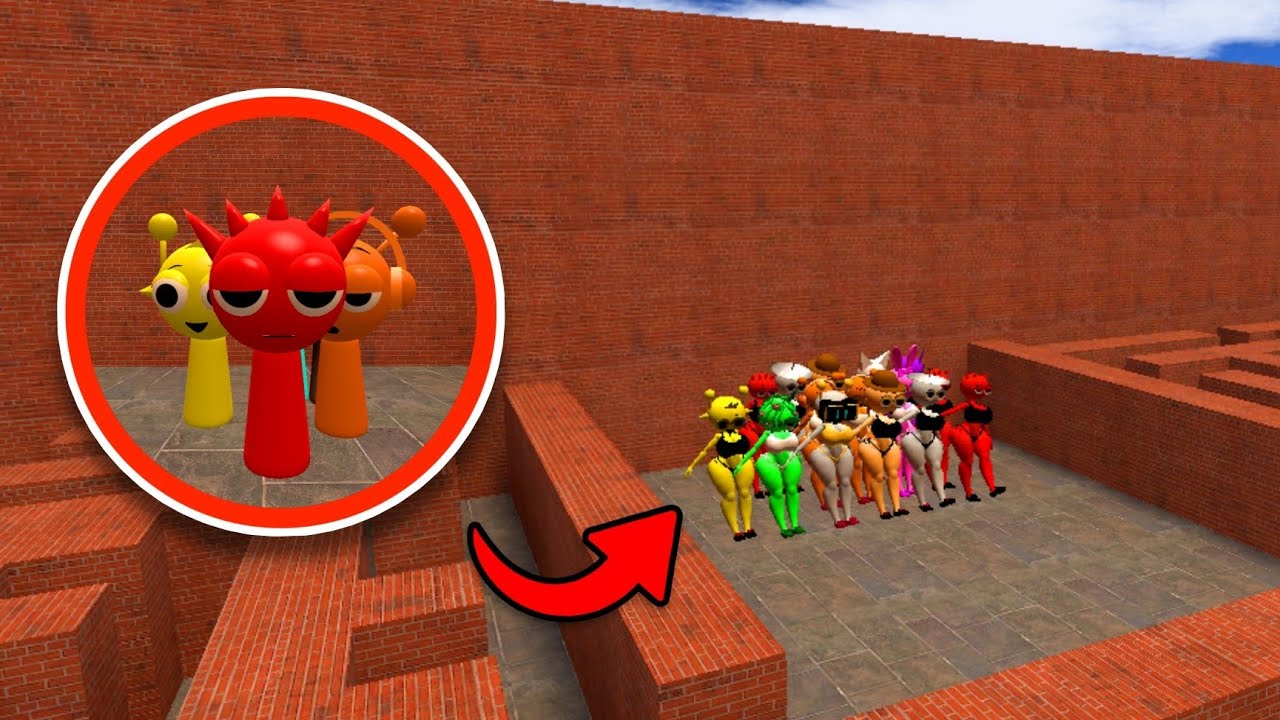 ALL MISS SPRUNKI PINKI, OREN, WENDA WANT TO CATCH ME IN MAZE in Garry’s ...