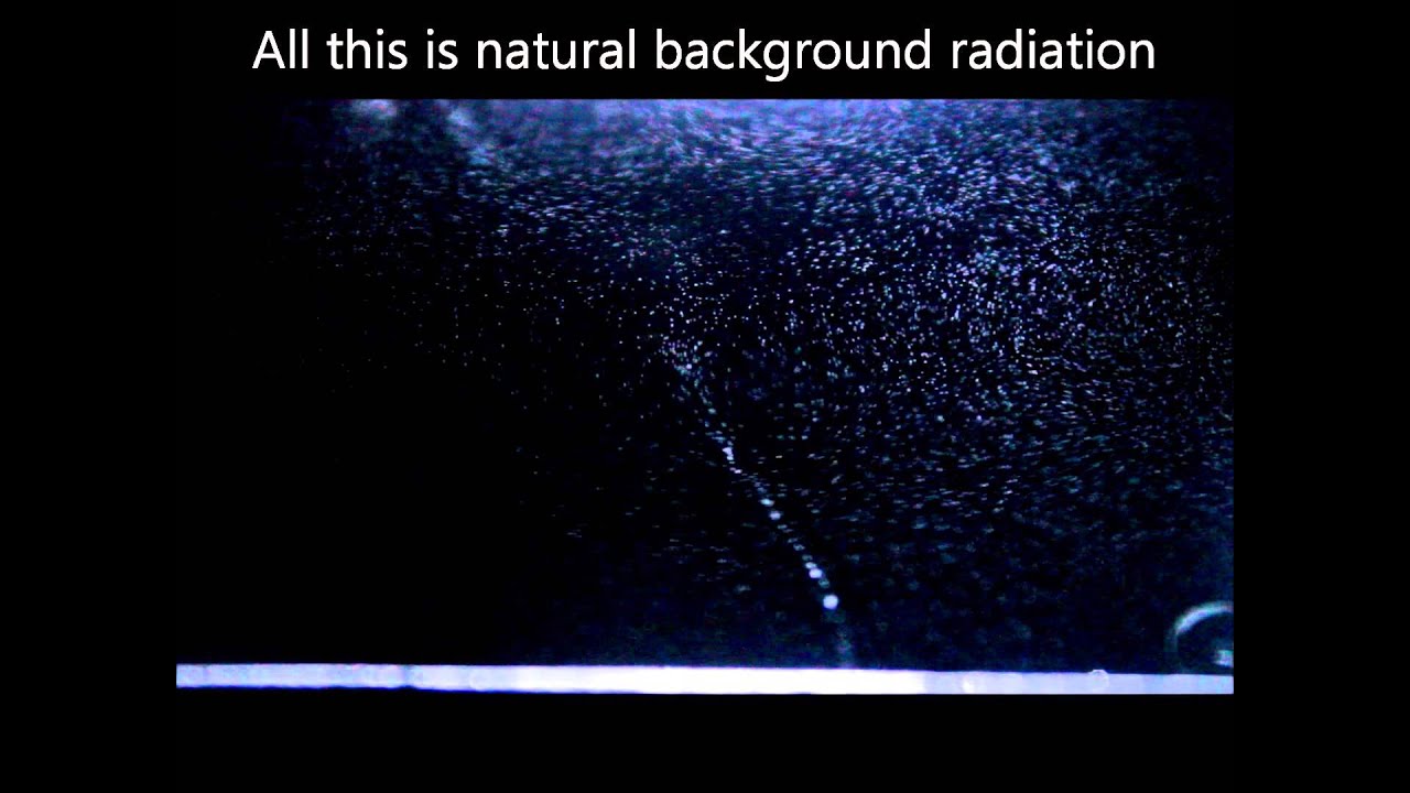 Background radiation in a peltier cloud chamber - YouTube