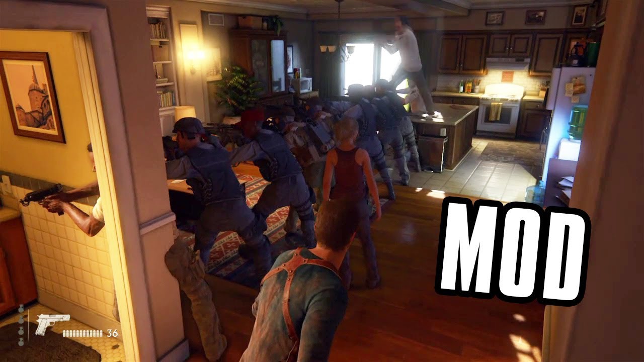 Spawning Enemies in Drake's House (Uncharted 4 Mod) - YouTube