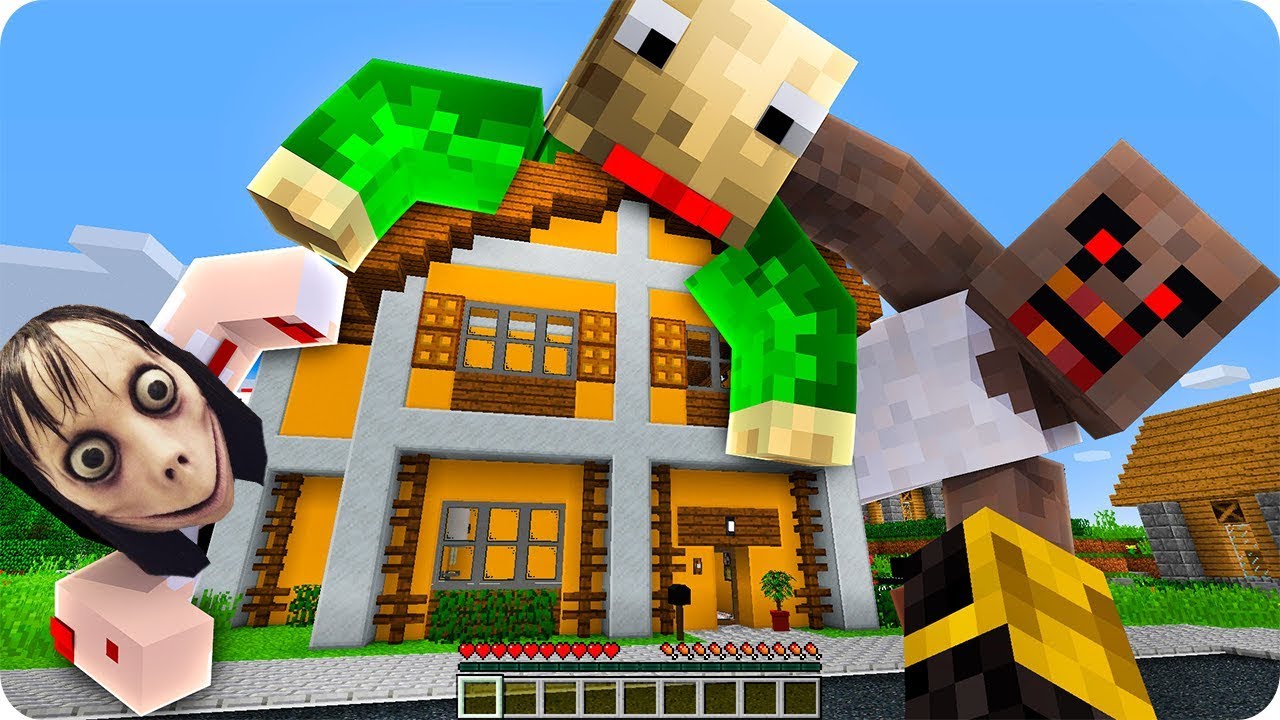 ESCAPA DE LOS CREEPYPASTAS GIGANTES EN MINECRAFT 😱 - YouTube