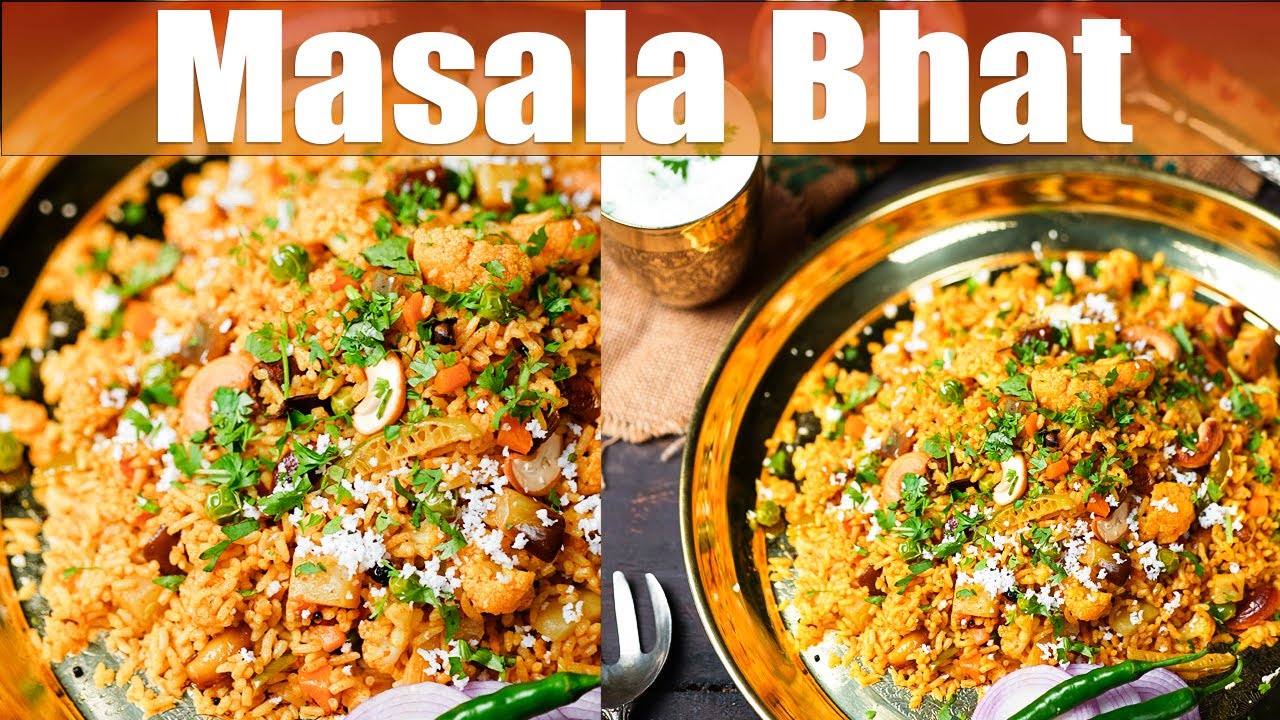 Masala Bhat | Maharashtrian Masale bhat | Easy Masala Rice Recipe ...