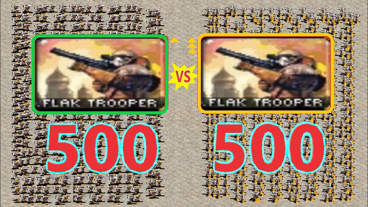 Flak Troopers Battle - Veteran vs Elite - Red Alert 2 - YouTube