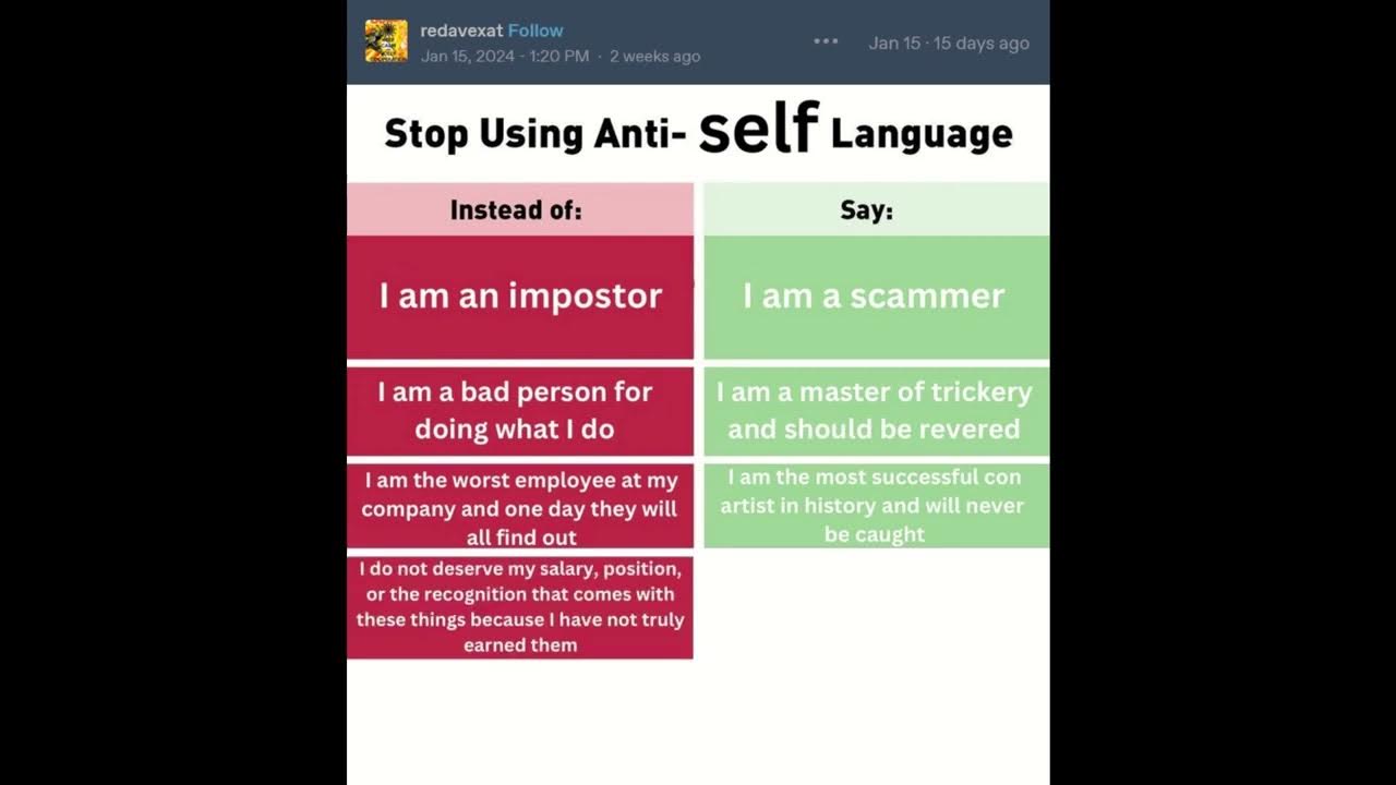 STOP USING ANTI SELF LANGUAGE - YouTube