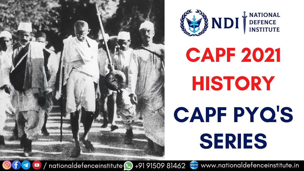 History MCQ's | UPSC CAPF AC 2021 | CAPF AC PYQs Series #capfac # ...