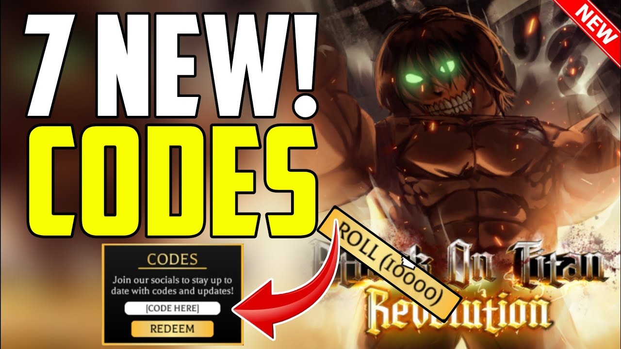 ⚠️UPDATE 1!!⚠️ ATTACK ON TITAN REVOLUTION ROBLOX CODES 2024 - ATTACK ON TITAN CODES - YouTube