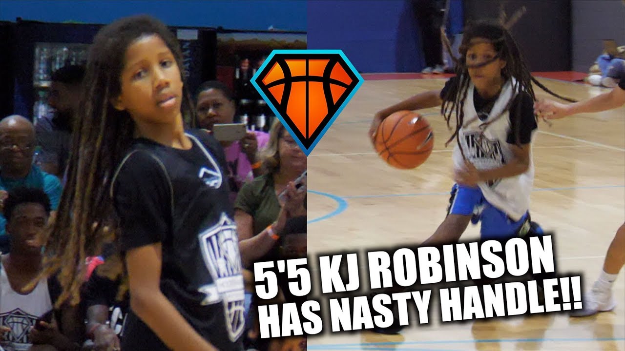 5'5 KJ Robinson Shows Off CRAZY Handle & Gets BUSY at First Ever ...