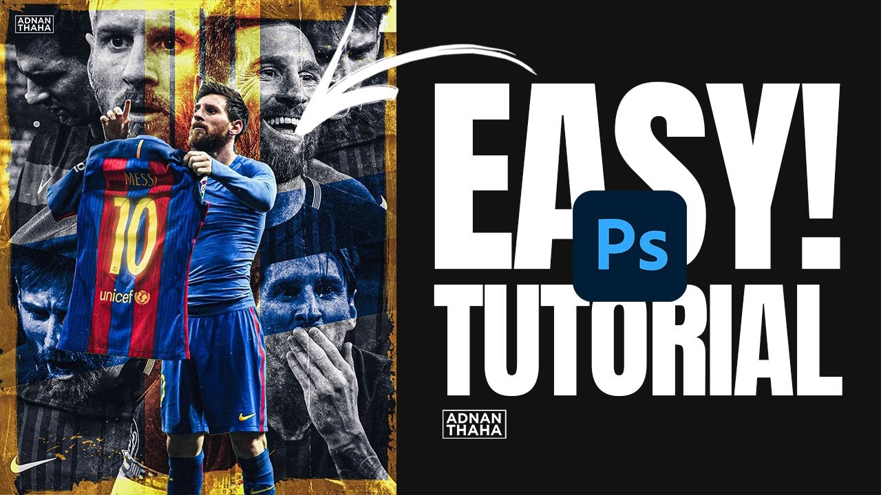 Barca Messi Edit Tutorial | Photoshop - YouTube